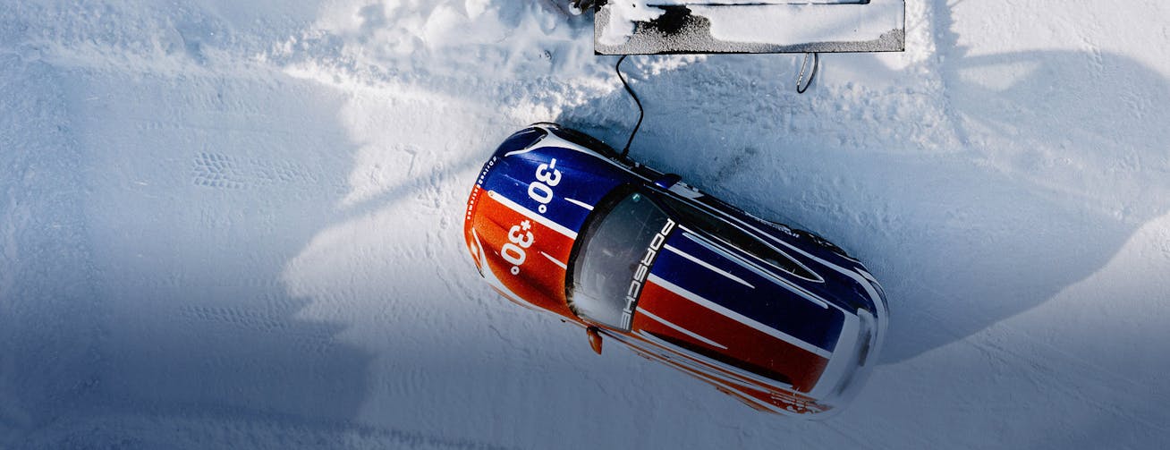 How to prepare a Porsche electric car to drive in ice and snow